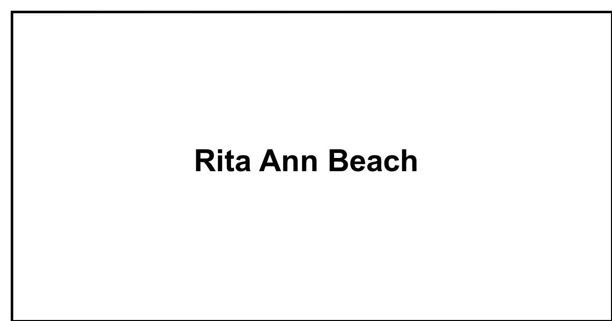 Obituary: Rita Ann Beach